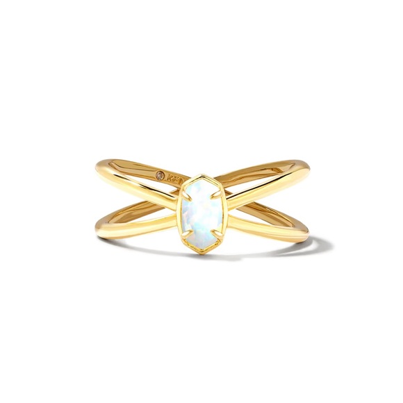 Kendra Scott | Jewelry | Kendra Scott Emilie Gold Double Band Ring In ...